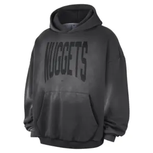 Nike Denver Nuggets Standard Issue Therma-fit Fleece Basketball Pullover Hoodie - Grey