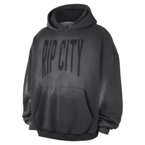 Nike Portland Trail Blazers Standard Issue Therma-fit Fleece Basketball Pullover Hoodie - Grey