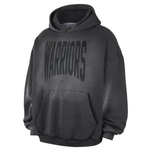Nike Golden State Warriors Standard Issue Therma-fit Fleece Basketball Pullover Hoodie - Grey
