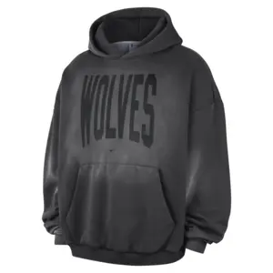 Nike Minnesota Timberwolves Standard Issue Therma-fit Fleece Basketball Pullover Hoodie - Grey