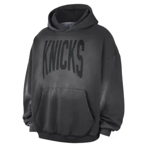 Nike New York Knicks Standard Issue Therma-fit Fleece Basketball Pullover Hoodie - Grey