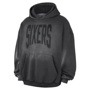 Nike Philadelphia 76ers Standard Issue Therma-fit Fleece Basketball Pullover Hoodie - Grey