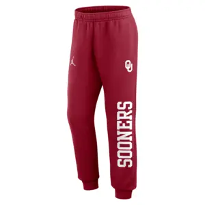 JORDAN Oklahoma Primetime Club Brand College Jogger Pants - Red