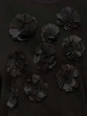 COMME DES GARÇONS TAO Floral-appliqué Long-sleeve T-shirt