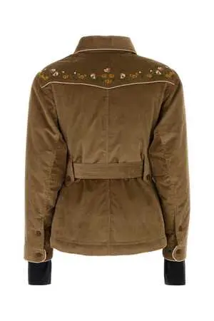 Moncler Biscuit Corduroy Olenne Down Jacket