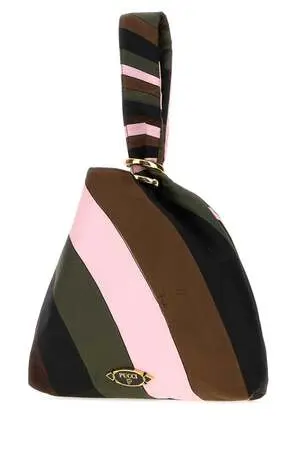 Emilio Pucci Printed Twill Emilio Handbag - Multicolor