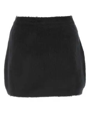 Miu Miu Stretch Wool Blend Mini Skirt