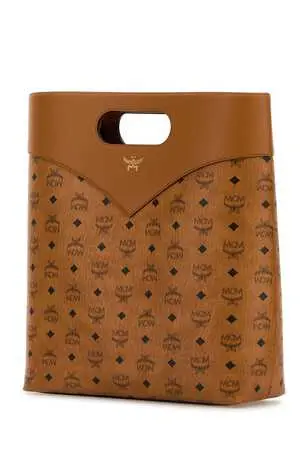 Mcm Printed Canvas Shopping Bag