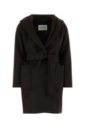 Max Mara Dark Camel Rialto Coat - Multicolor