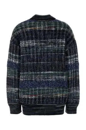 Missoni Embroidered Wool Blend Oversize Cardigan