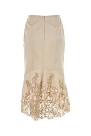 ERMANO SCERVINO Ermanno Scervino Sand Satin Skirt