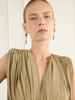 OLE LYNGGAARD COPENHAGEN Lotus 18-karat Gold Multi-stone Earrings