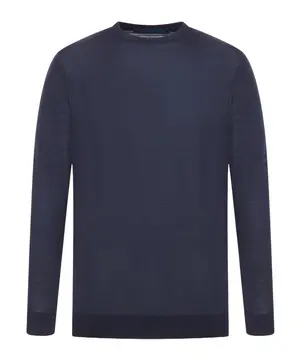 Kiton Crew Neck Pullover - Blue