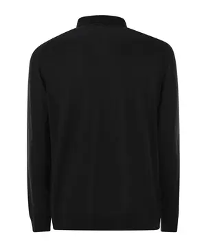 Kiton Long Sleeved Zipped Knitted Polo Shirt