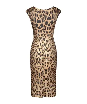 Roberto Cavalli Animal Print Midi Dress