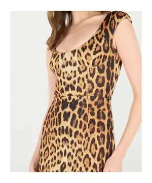 Roberto Cavalli Animal Print Midi Dress
