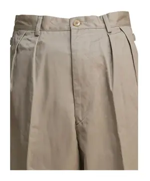 Kapital Pleated Cotton Straight-leg Trousers