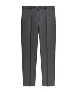 Incotex Pressed-pleat Wool Trousers - Dark Grey