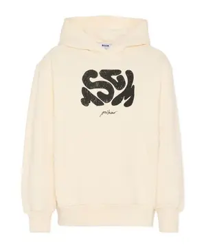 MSGM Abstract-print Hooded Top