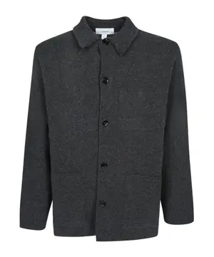 LARDINI Buttoned Patch-pocket Cardigan - Grey