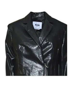 MSGM High Shine Asymmetric-zip Jacket