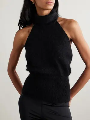 Magda Butrym Open-back Mohair-blend Turtleneck Tank