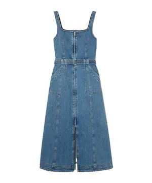 Simkhai Manson Belted Denim Midi Dress - No