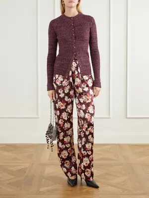 Rabanne Ribbed-knit Buttoned Cardigan