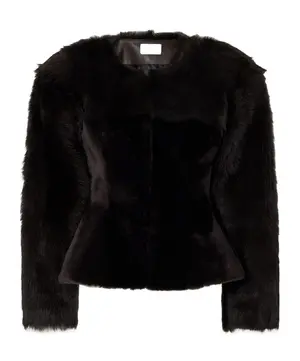 Magda Butrym Fitted Faux Fur Jacket - No