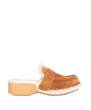 Chloé Solid-colored Mules - Camel