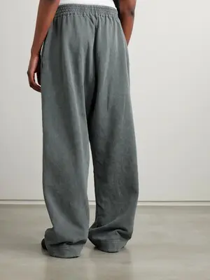 Magda Butrym Acid-wash Cotton-blend Jersey Track Pants