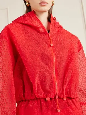 Cecilie Bahnsen Hooded Embroidered Tulle Jacket