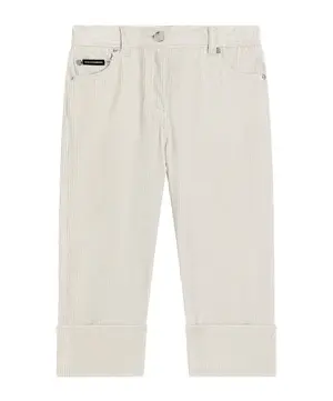 Dolce & Gabbana Corduroy Cuffed Trousers - Beige