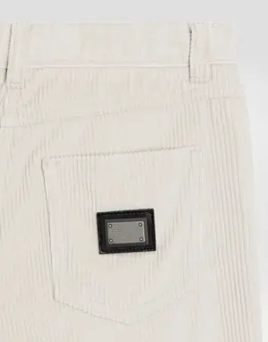 Dolce & Gabbana Corduroy Cuffed Trousers