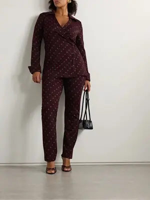 Diane Von Furstenberg Sheree Jacquard-woven Wrap Top