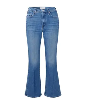 MOTHER The Outsider Flood Cropped Mid-rise Flared Jeans