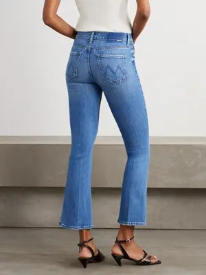 MOTHER The Outsider Flood Cropped Mid-rise Flared Jeans