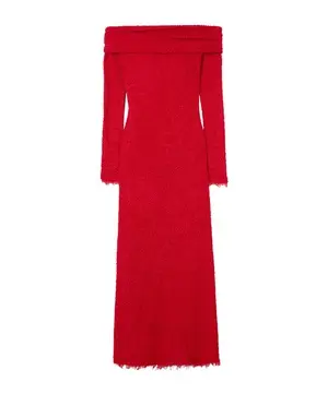 Isabel Marant Étoile Shoulder Bouclé Maxi Dress - Red
