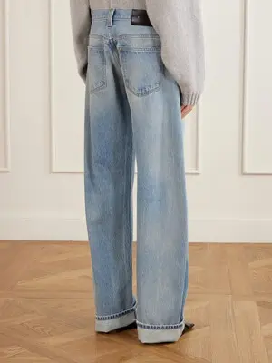 Khaite Mid-waist Wide-leg Jeans