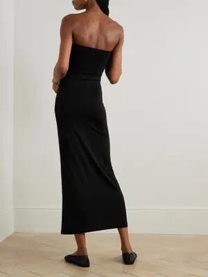 Tove Cate Strapless Twist-front Stretch-jersey Midi Dress