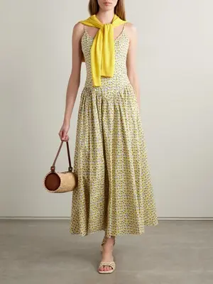 Staud Cotton-blend Poplin Maxi Dress