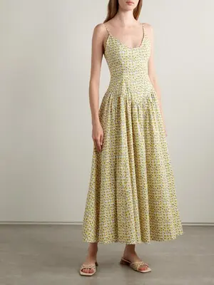 Staud Cotton-blend Poplin Maxi Dress