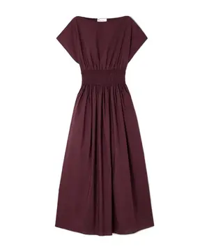 Matteau Cotton-poplin Midi Dress - Red