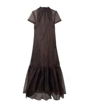 Staud Tiered Organza Maxi Dress - No