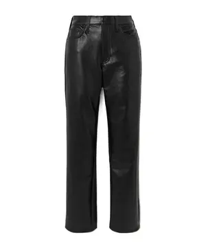 MOTHER Patent-leather Straight-leg Pants - No