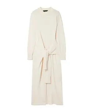 Proenza Schouler Luca Tie-detailed Silk-blend Maxi Dress - No