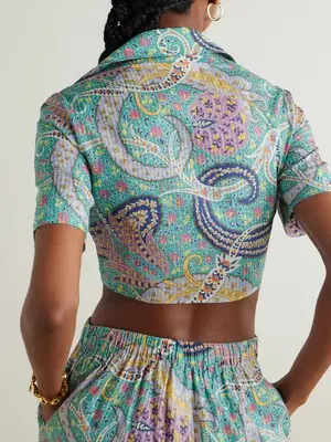 Etro Cotton And Silk-blend Voile Shirt