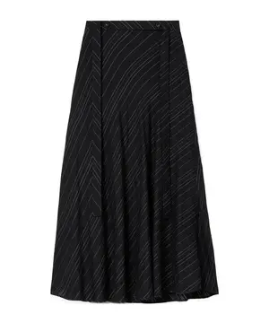 PROENZA SCHOULER Kaia Belted Striped Voile Midi Skirt