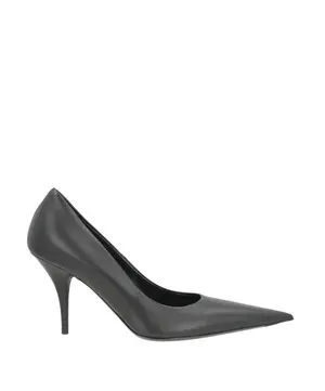 Balenciaga Minimalist Leather Stiletto Heels - Black