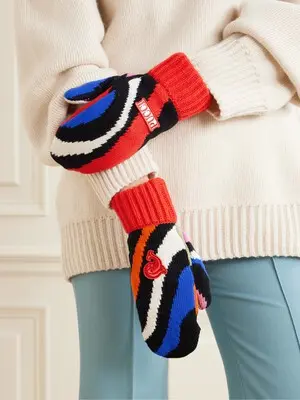 Emilio Pucci Wool-jacquard Mittens